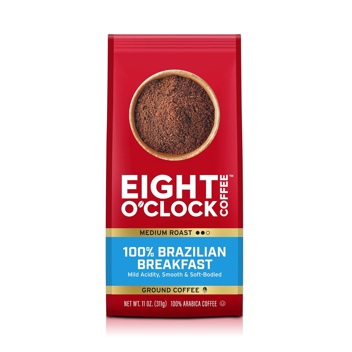 Amazon.com : Eight O'Clock Coffee 100% Brazilian Breakfast, Medium ...