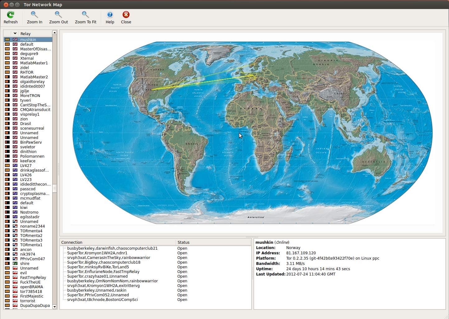 Amazon.com: Screenshot of The Tor Network Map - Large MAP Vivid Imagery ...