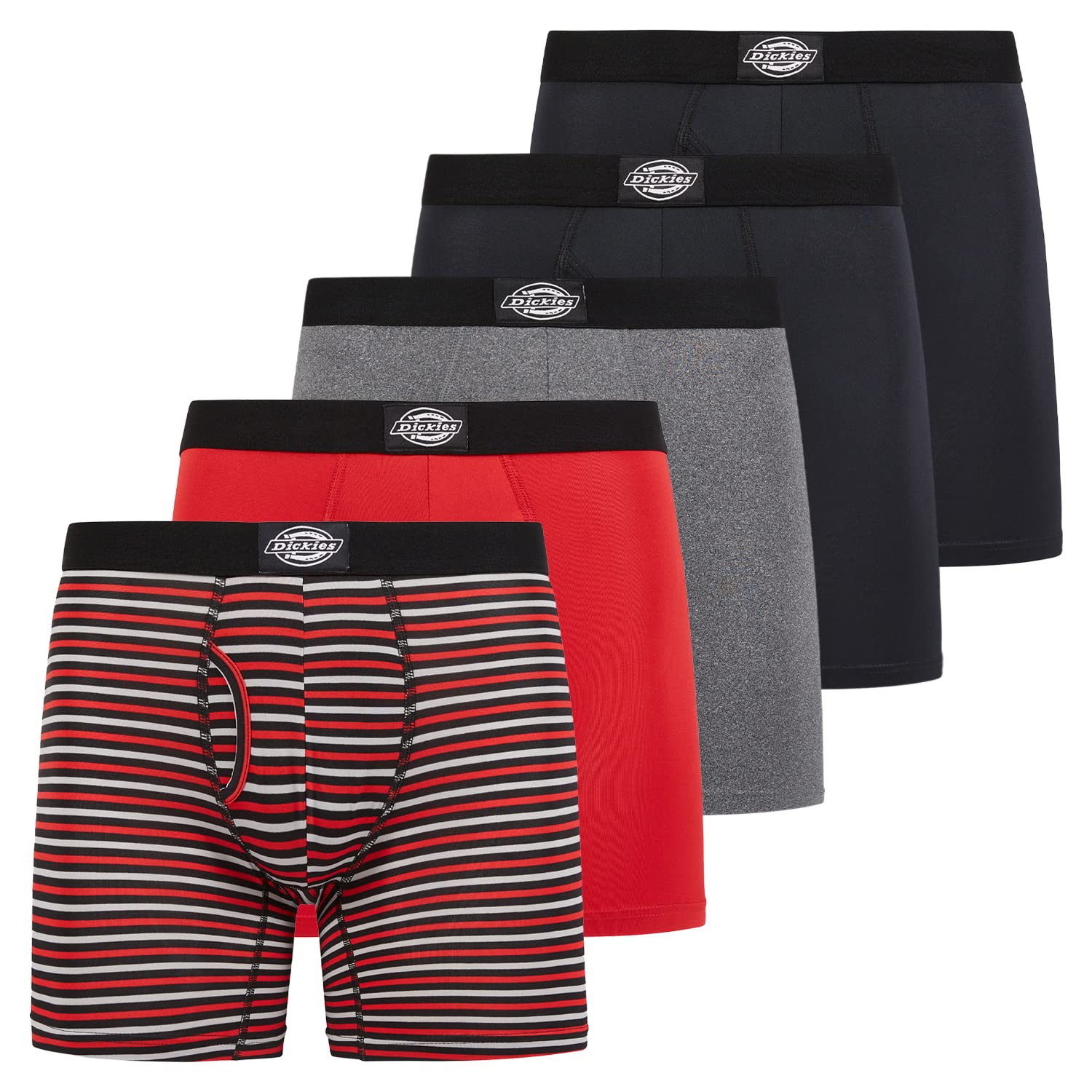 Snapklik.com : Dickies 5 Pack Mens Boxer Briefs