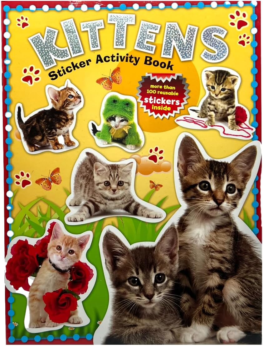 Amazon.com: Kittens Sticker Activity Book, More Than 100 Reusable ...