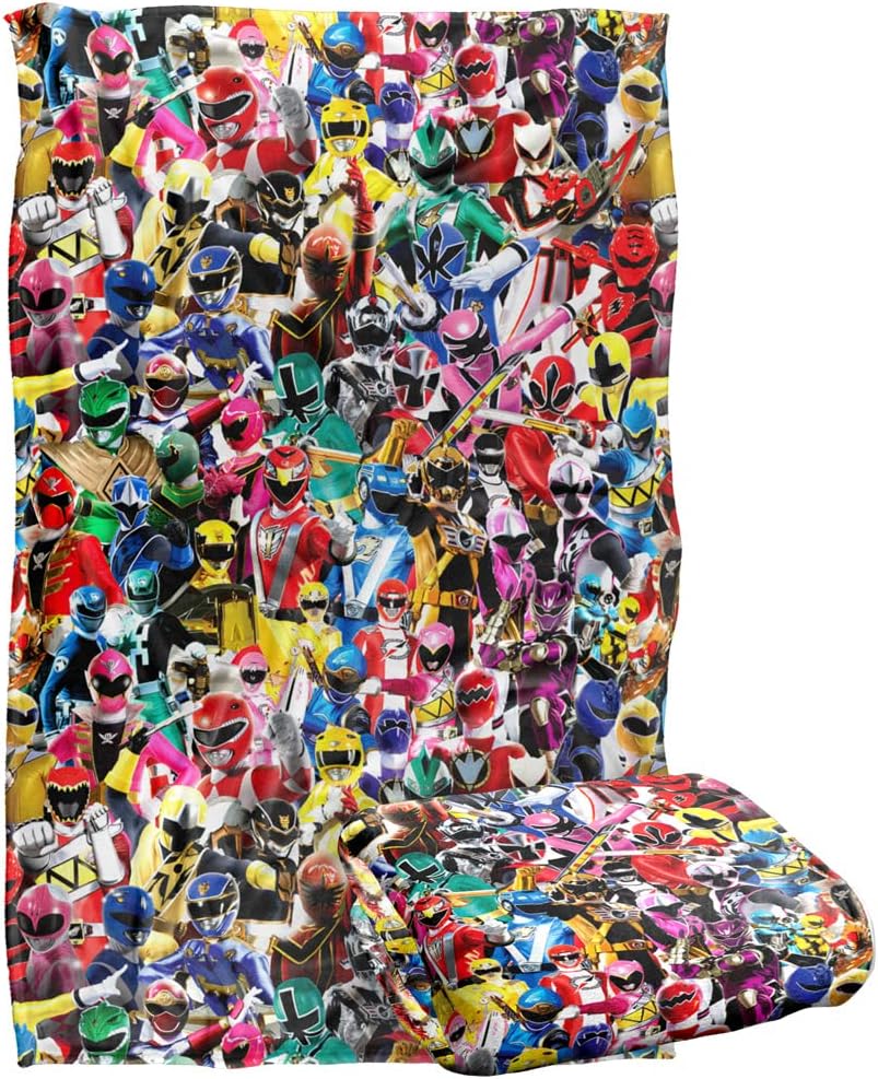 Amazon.com: Trevco Power Rangers Crowd of Rangers Silky Touch Super ...