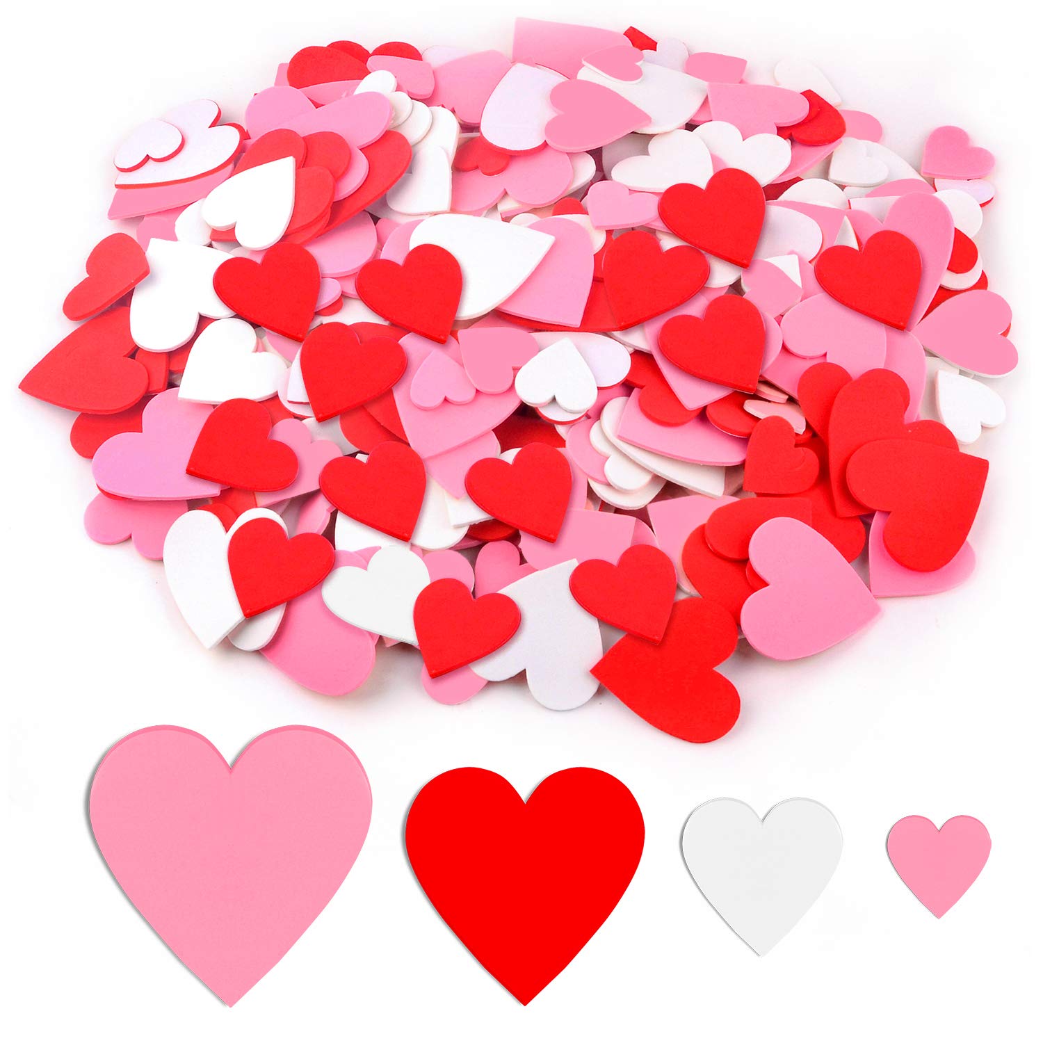 Snapklik.com : 600 Pieces Foam Heart Stickers Valentines Day Wedding ...