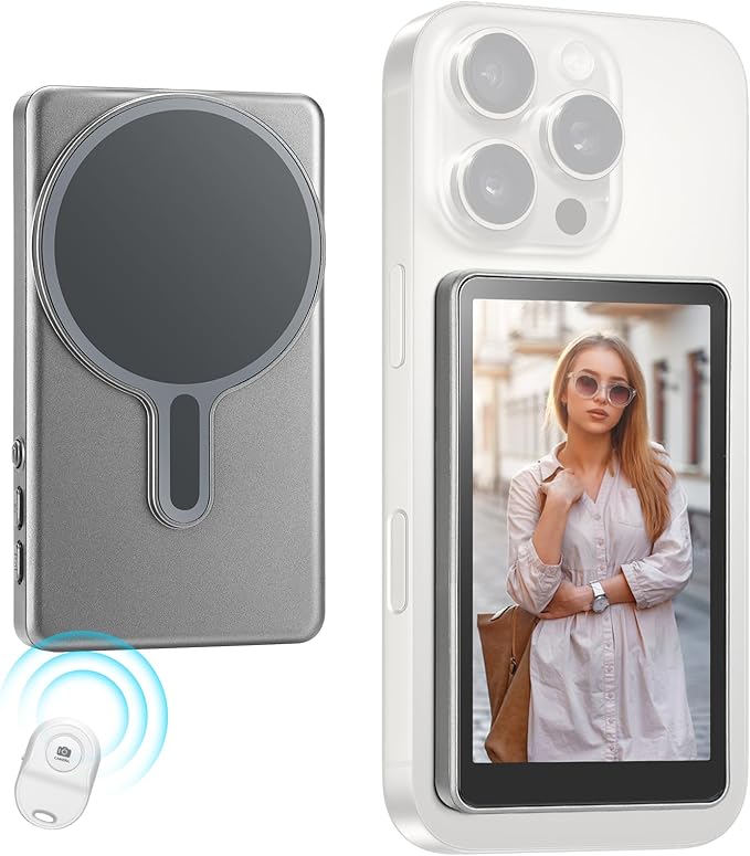 Amazon.com: Magnetic Phone Vlog Selfie Monitor Screen,1080P Wireless ...