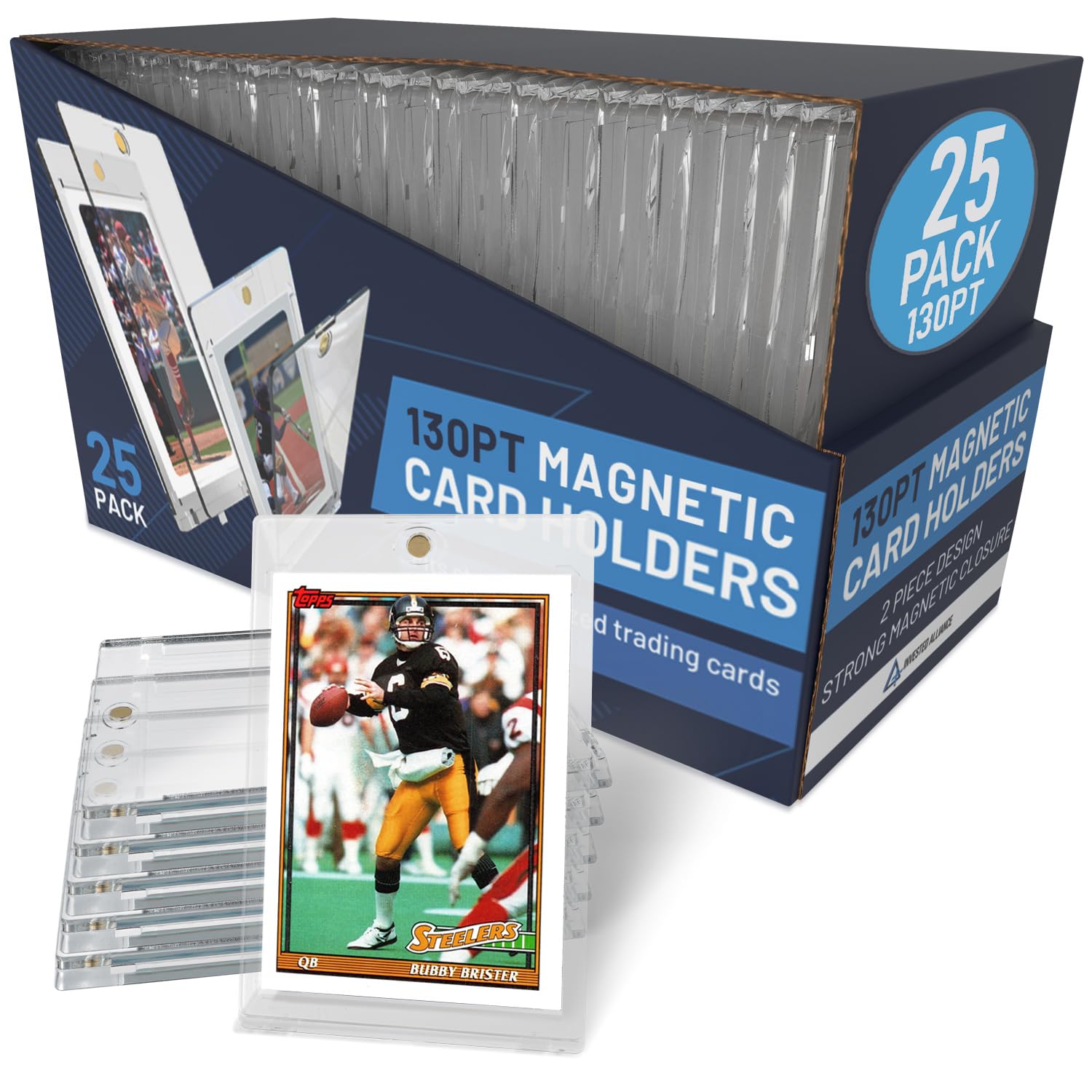 Amazon.com: Premium Magnetic Card Holder (25 Pack) | 130PT Magnetic ...