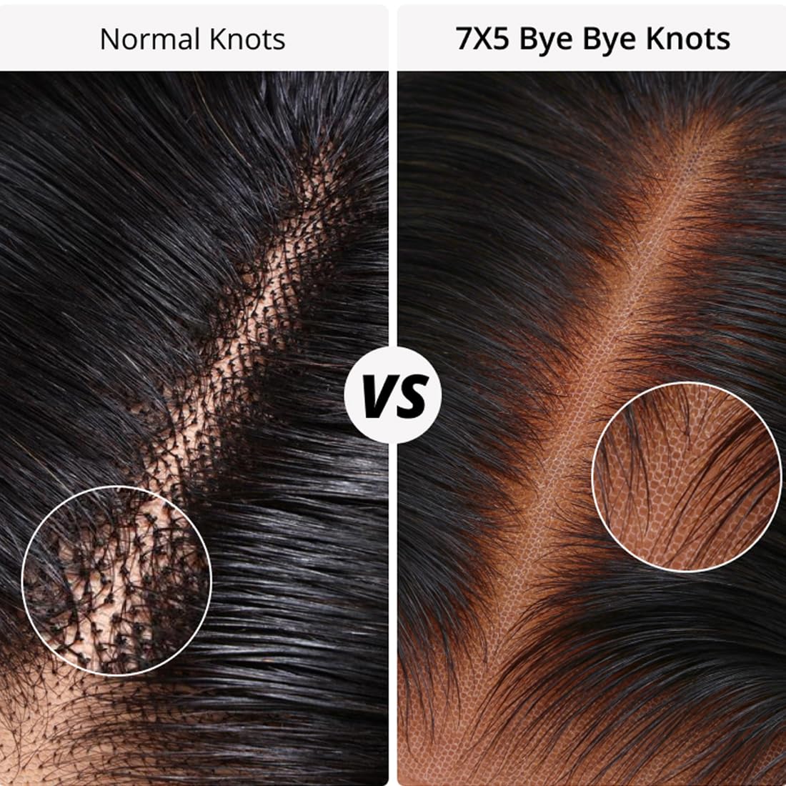 UNICE Bye Bye Knots Wig Body Wave 7x5 HD Lace Front Wigs Human Hair ...