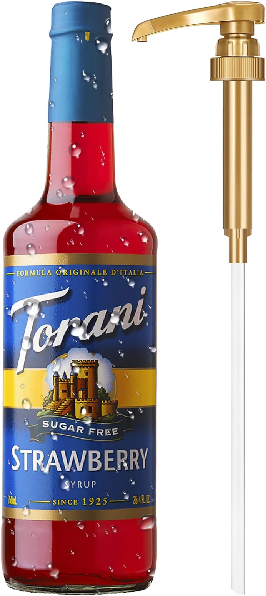 Amazon.com: Torani Sugar Free Strawberry Syrup with Little Squirt Syrup ...