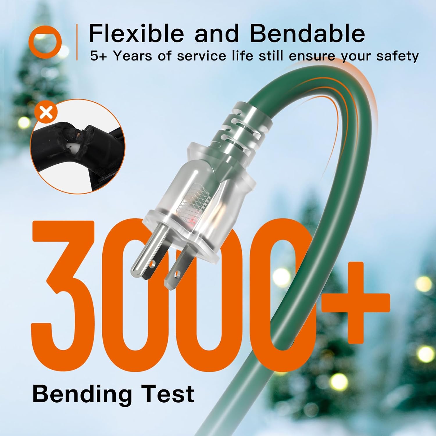 addlon Cable de extensión para exteriores de 1 a 3 divisores con ...