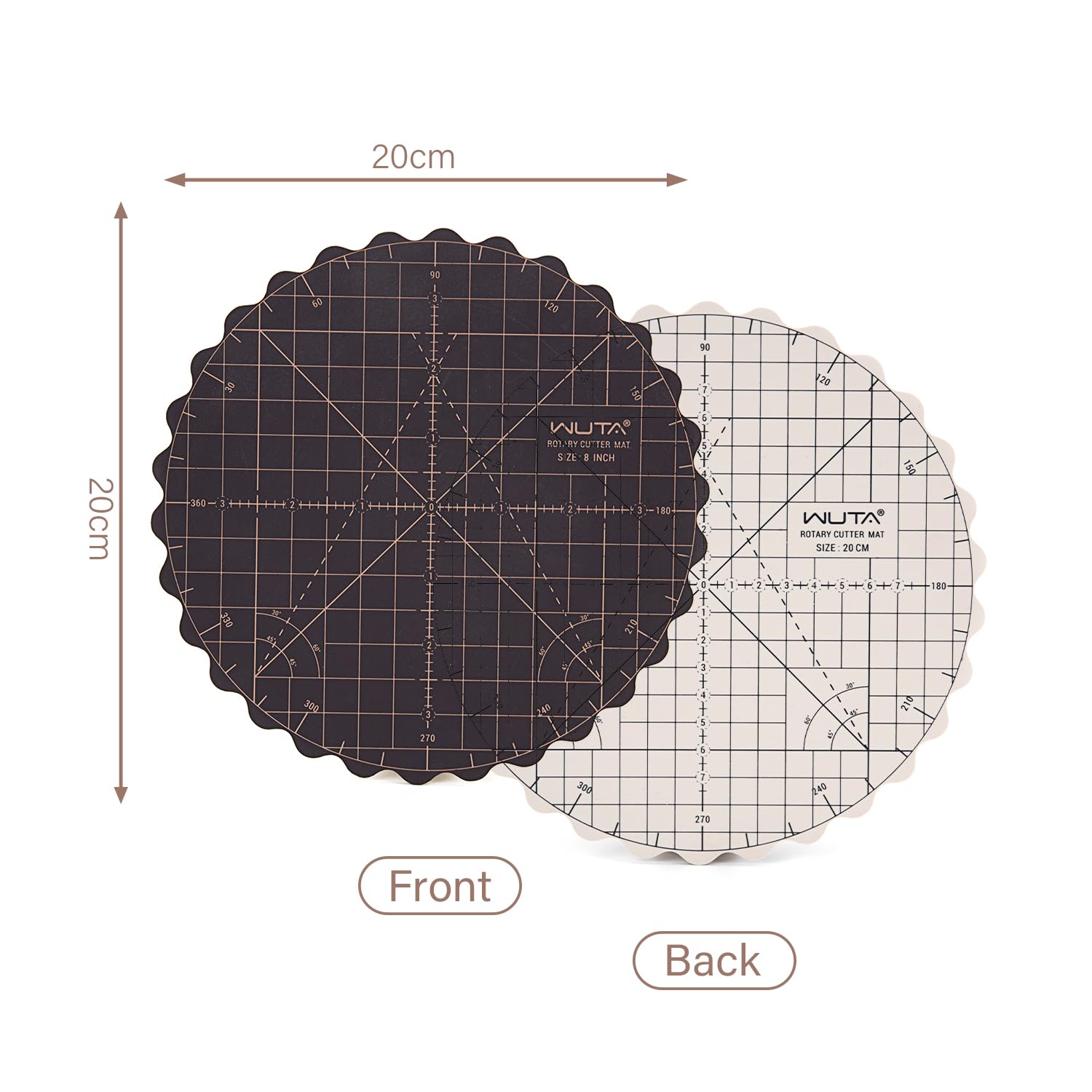 Snapklik.com : WUTA Circle Cutting Mat 8-inch Round Self Healing Mat ...