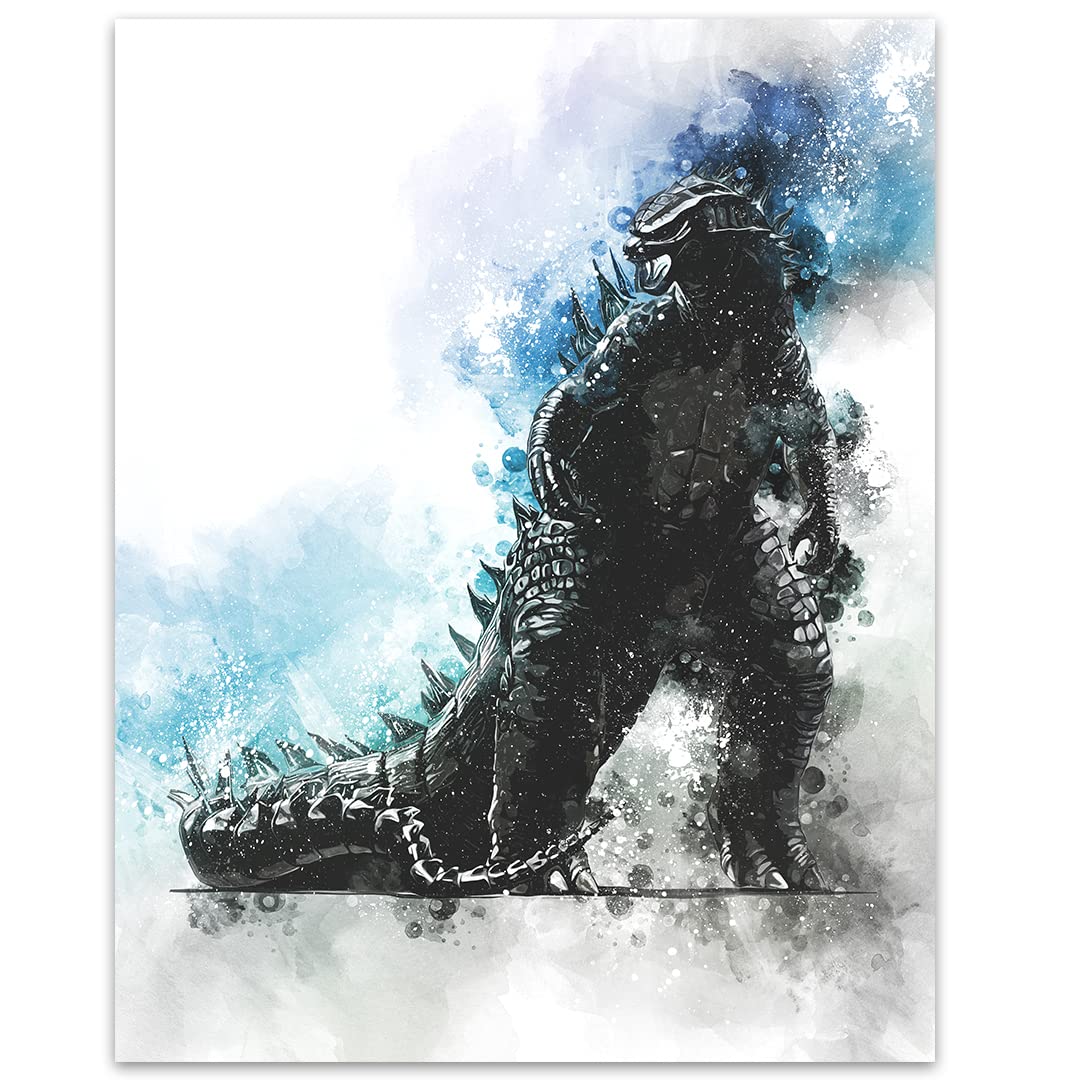 Buy Godzilla Wall Art - Watercolor Godzilla Wall Decor Print - Godzilla ...