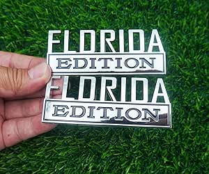 Amazon.com: 2pc Florida Edition Emblem 3D Fender Tailgate Badges Decal ...