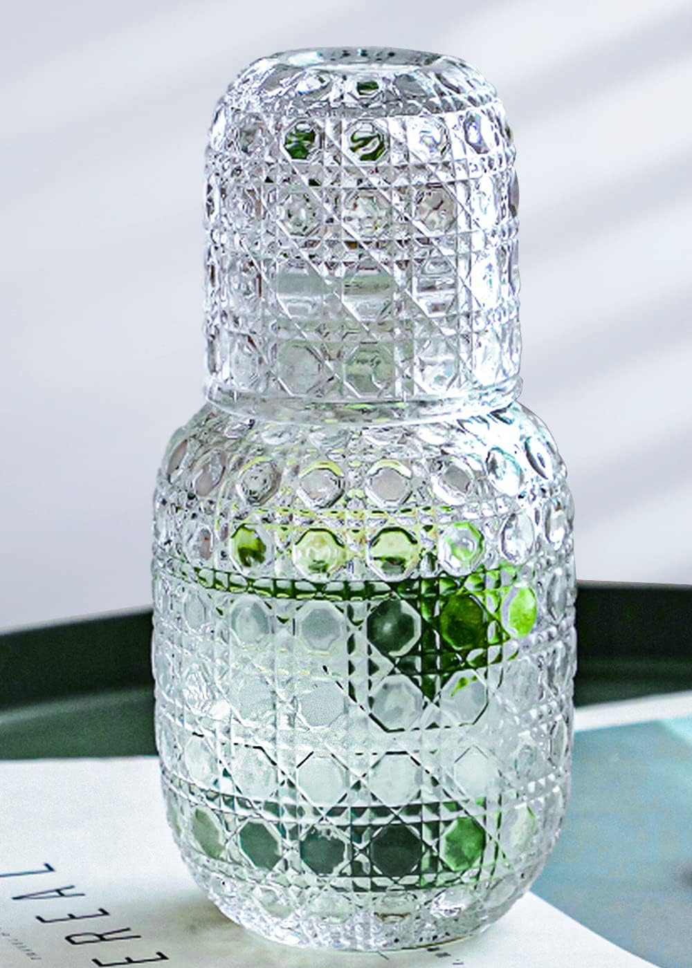 Amazon.com: Bedside Water Carafe And Glass Set, Water Carafe With Glass ...