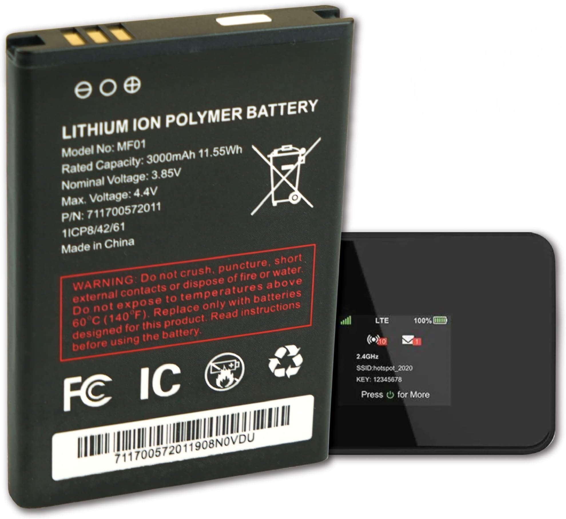 Amazon.com: WUHAO MF01 Battery [2024 Upgraded] for Turbo Hotspot 2 ...