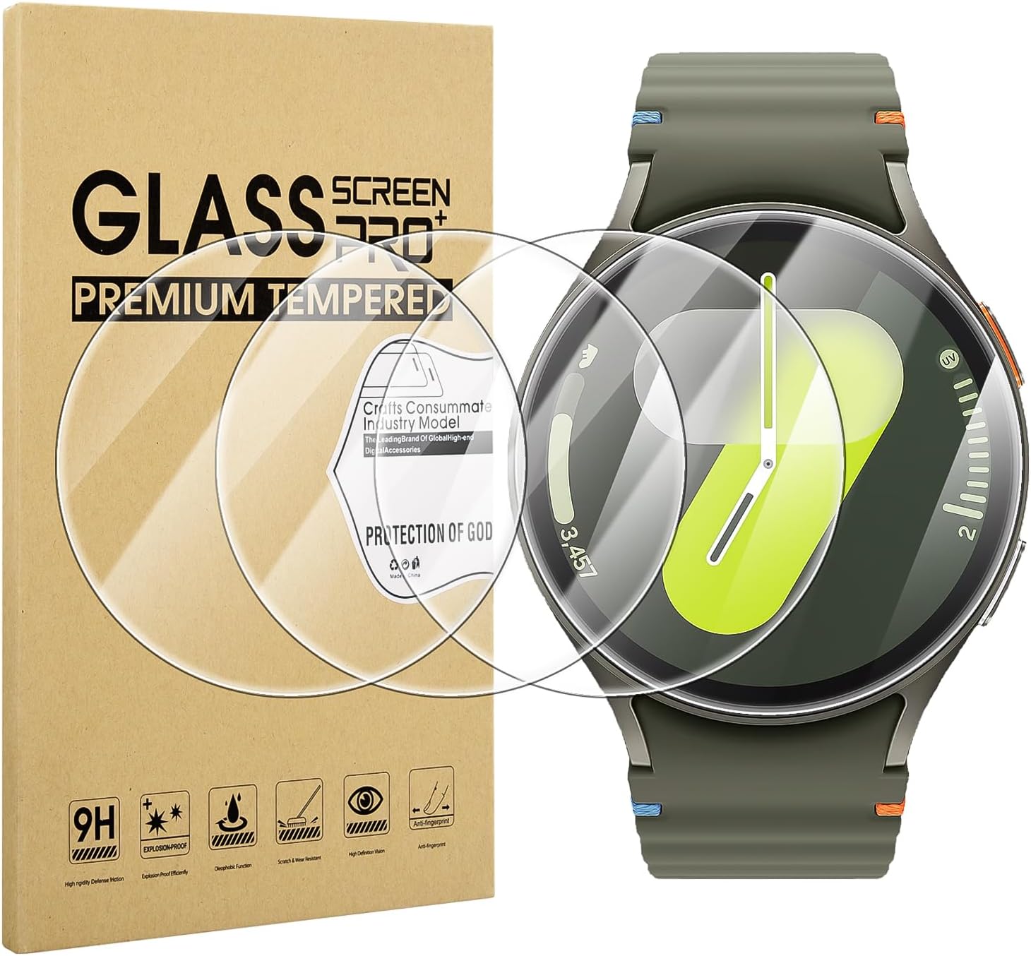 Amazon.com: SPGUARD 2 Pack Galaxy Watch 7 44mm Screen Protector,Auto ...