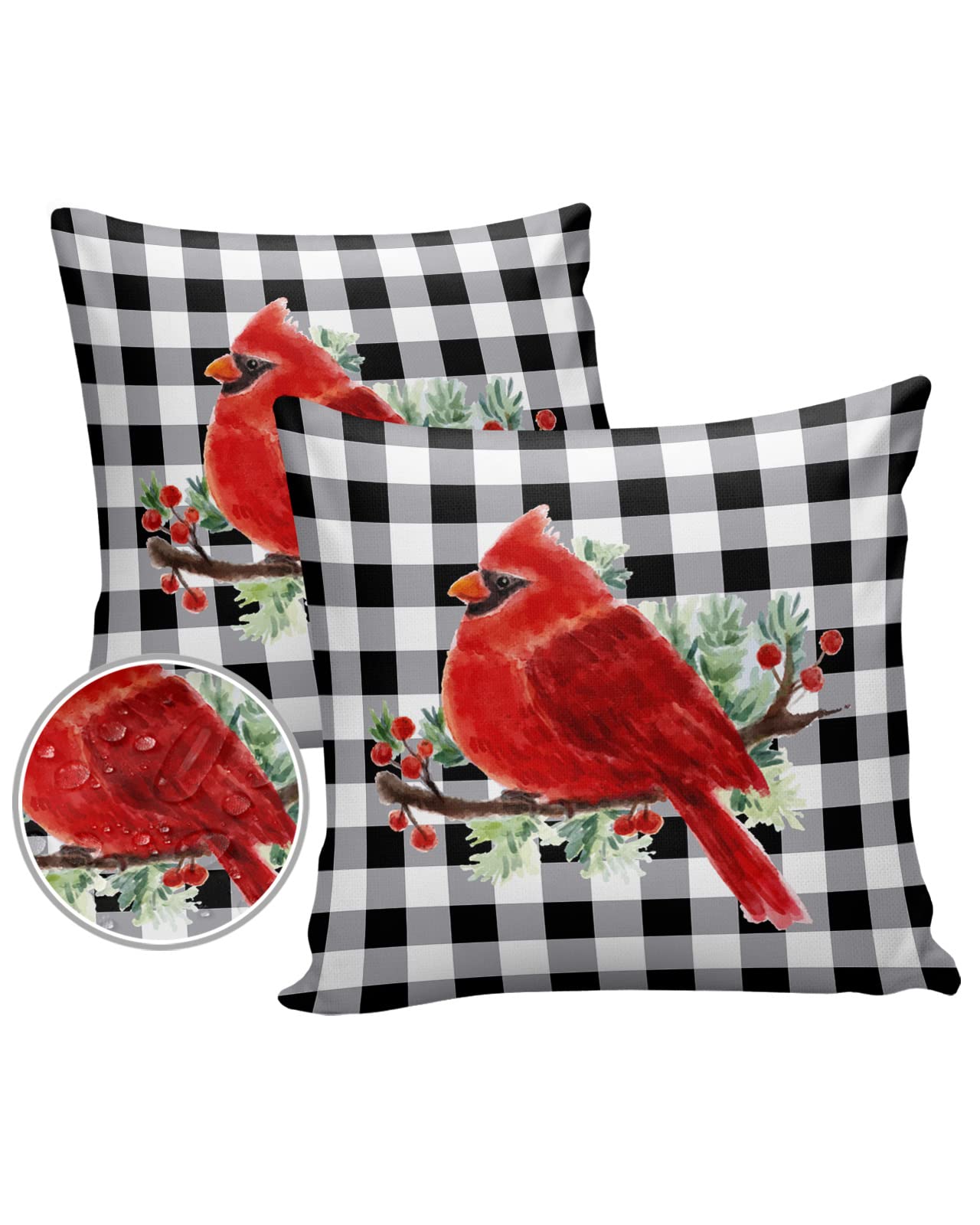 Amazon.com: Vandarllin Christmas Outdoor Throw Pillows Covers 16X16 Set ...