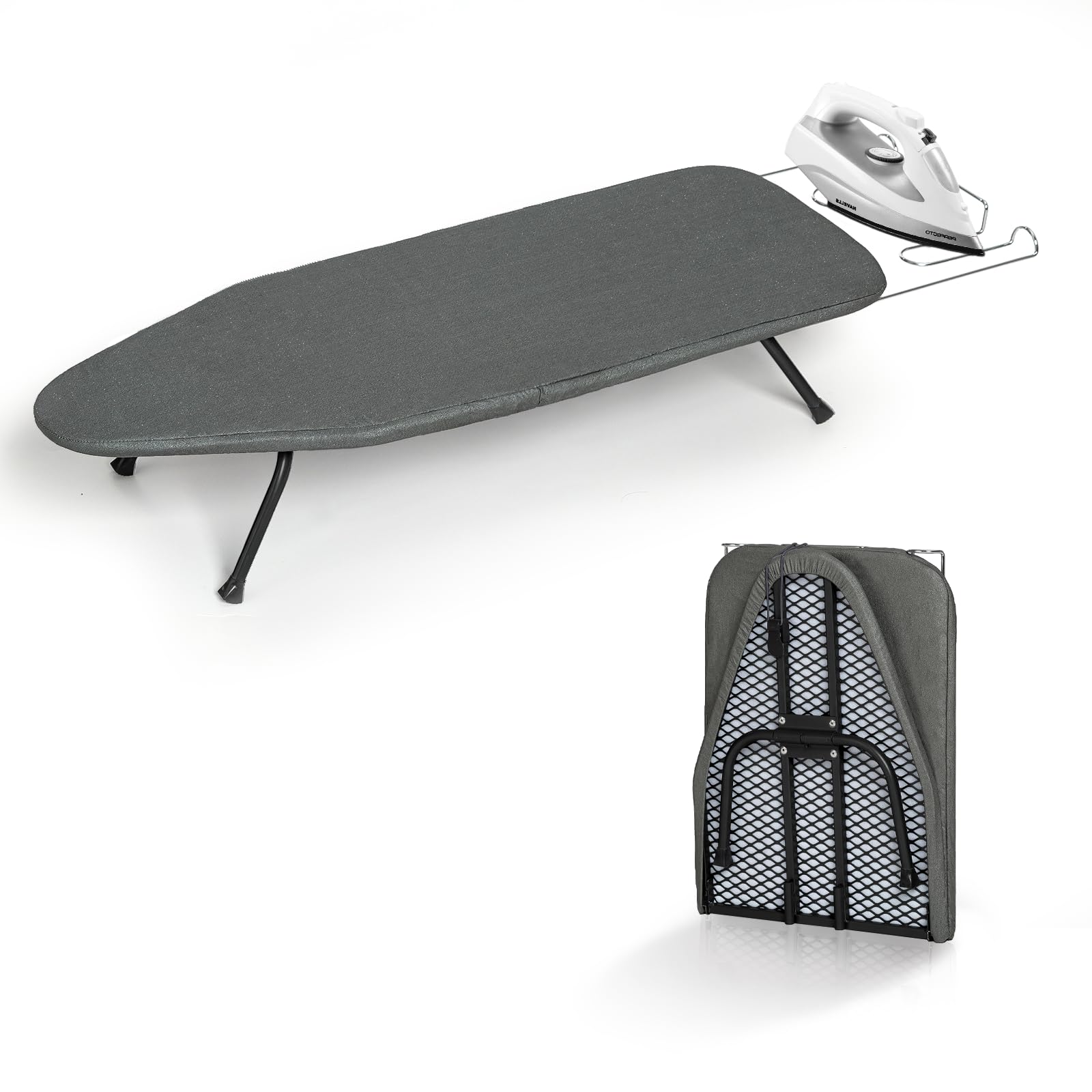 Amazon.com: Small Ironing Board Tabletop, RAINHOL Compact Portable Iron ...