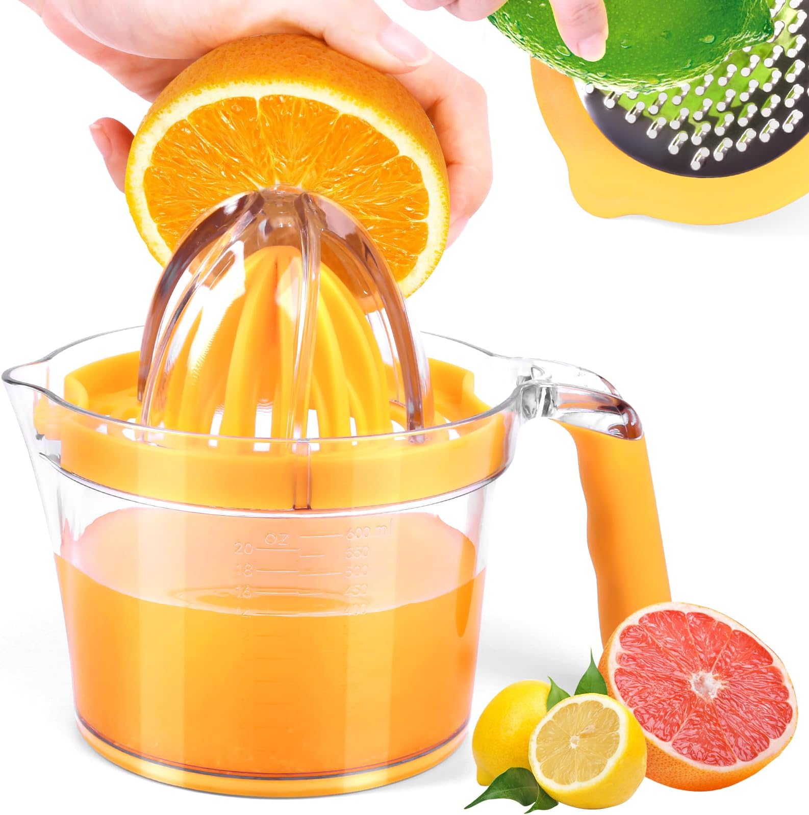 Amazon.com: Drizom Citrus Lemon Orange Juicer Manual Hand Squeezer with ...