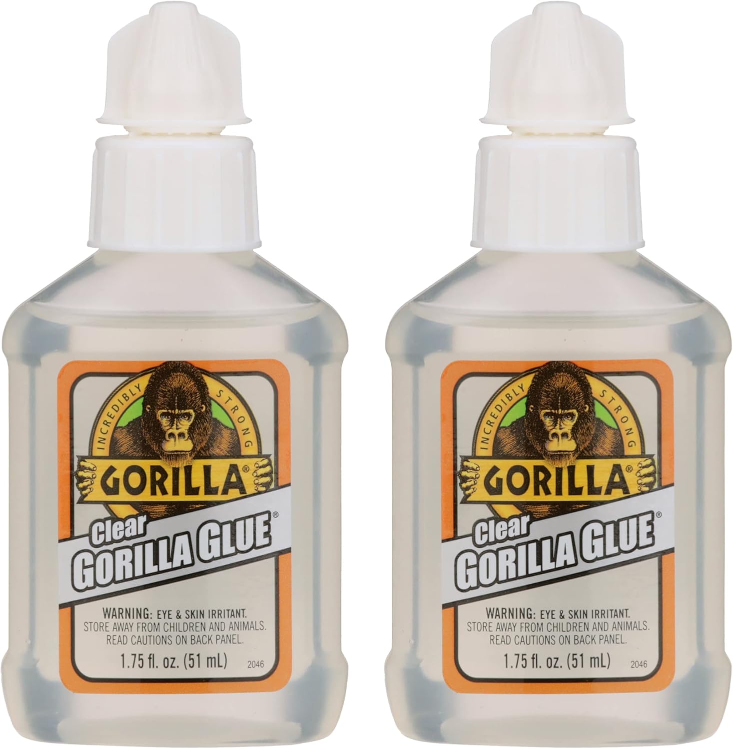 Amazon.com: Gorilla Clear Glue, 1.75 Ounce Bottle, Clear, (Pack of 2 ...