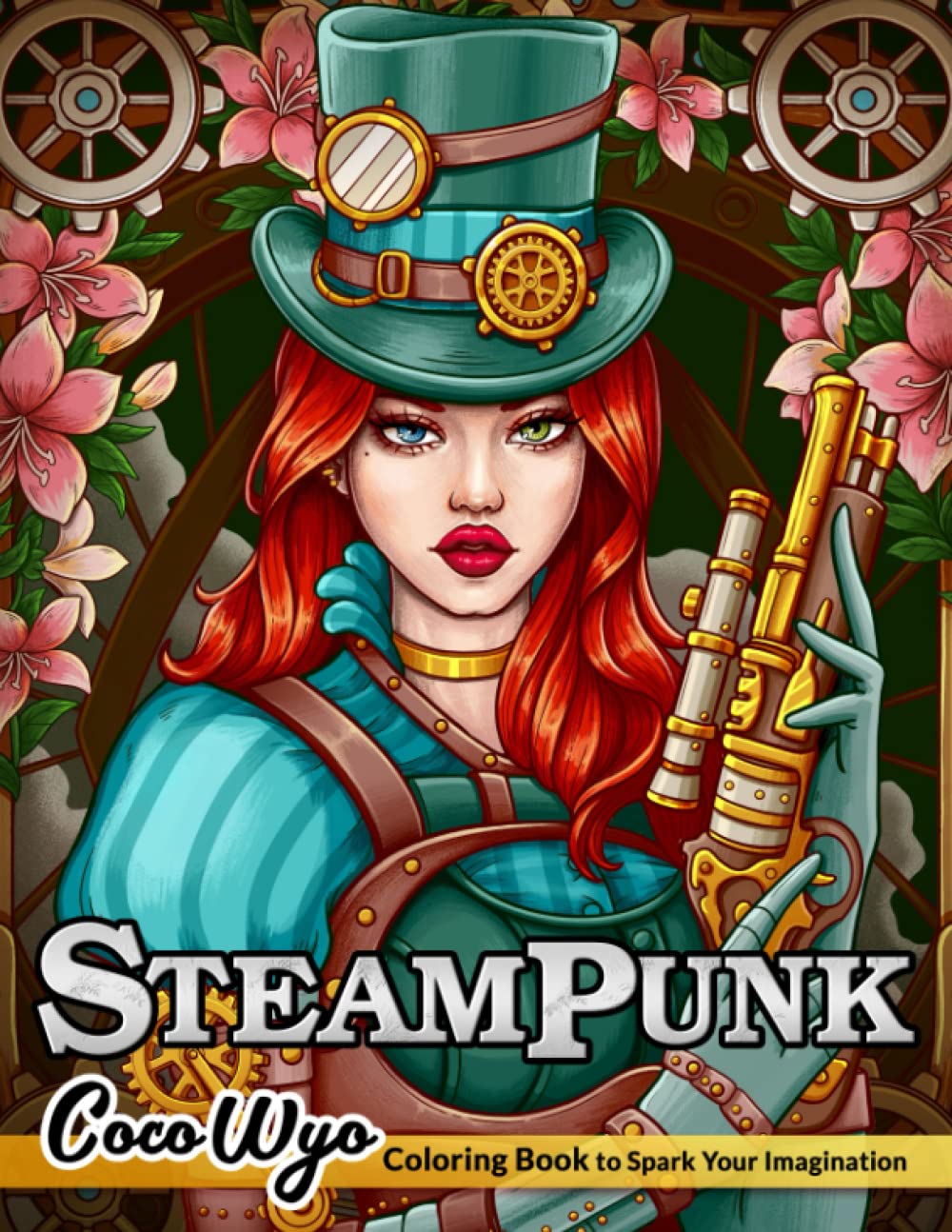 Steampunk Coloring Book: A Coloring Book For Adults Features Steampunk ...
