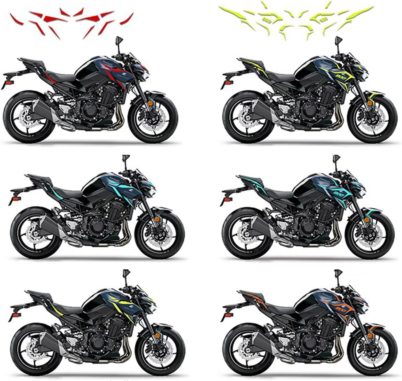 Buy Motorcycle stickers, compatible with Kawasaki Z900, graphics kit ...