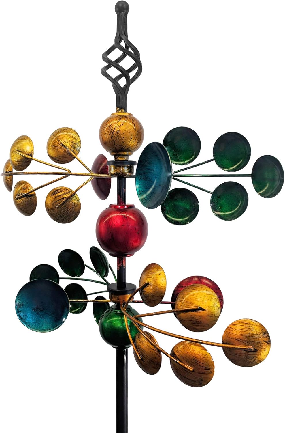 Amazon.com: Fancy Gardens Multicolored Eclectic Charm Wind Spinner ...