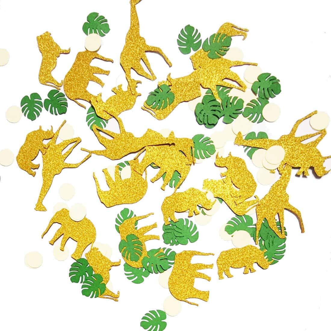 Amazon.com: Gold Glitter Jungle Safari Animal Confetti Zoo Boy Baby ...