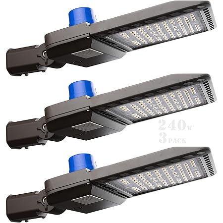 3Pack 240W LED Parking Lot Light (36000LM Eqv 1000W HID/HPS) 5000K ...