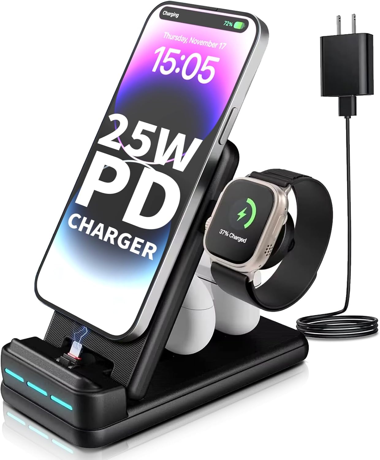 Amazon.com: MSTJRY 25W PD Fast Charging Station for Multiple Apple ...
