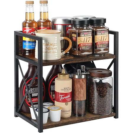 Amazon.com: Giikin Countertop Shelf Organizer, 2 Tier Kitchen Spice ...