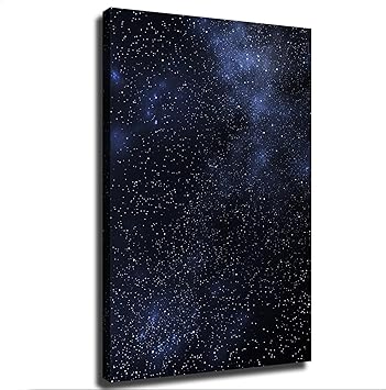 Amazon.com: chenmjj Black Sky with Stars Starry Sky Print Poster ...