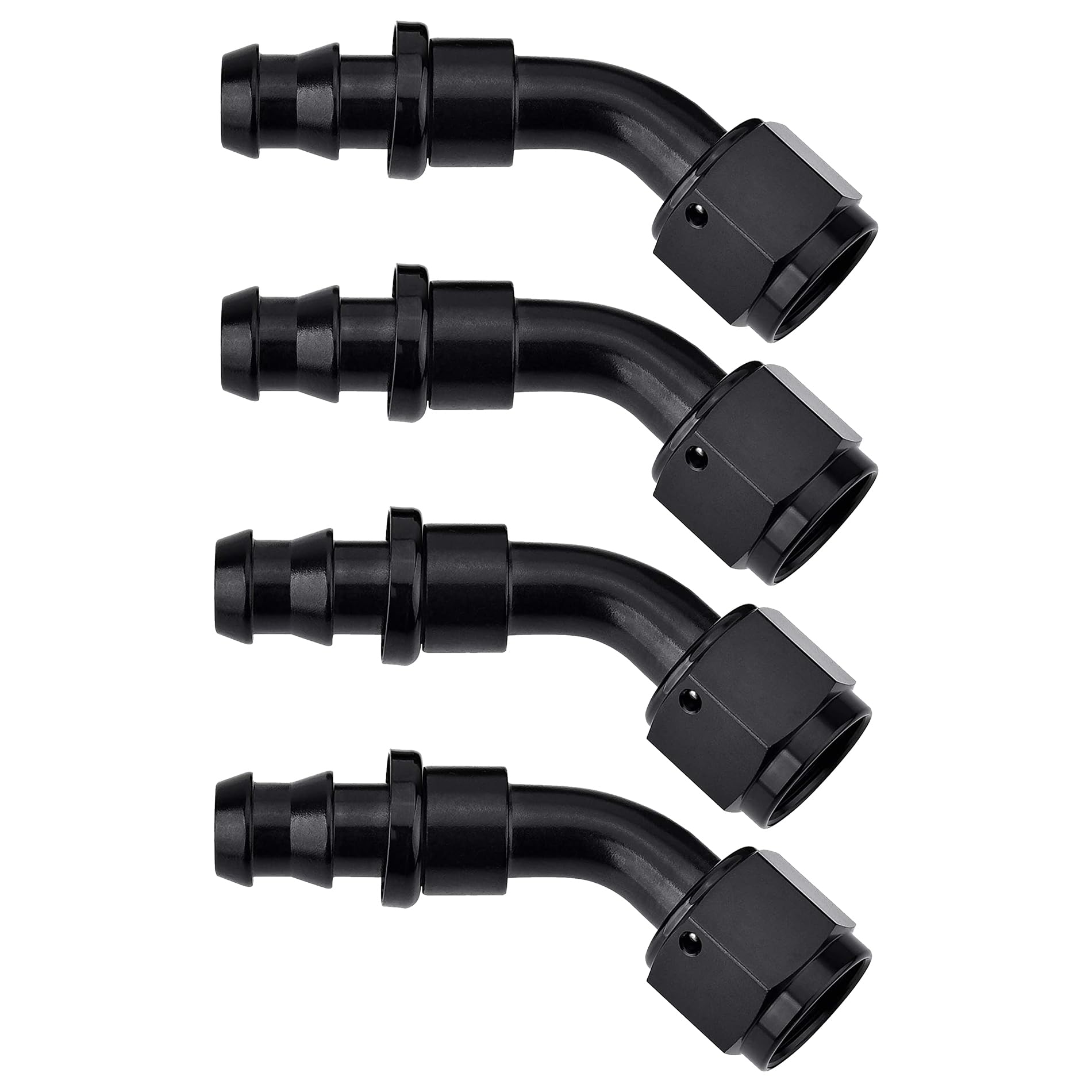 Amazon.com: EVIL ENERGY 6AN 45 Degree Push Lock Hose Fitting End Black ...