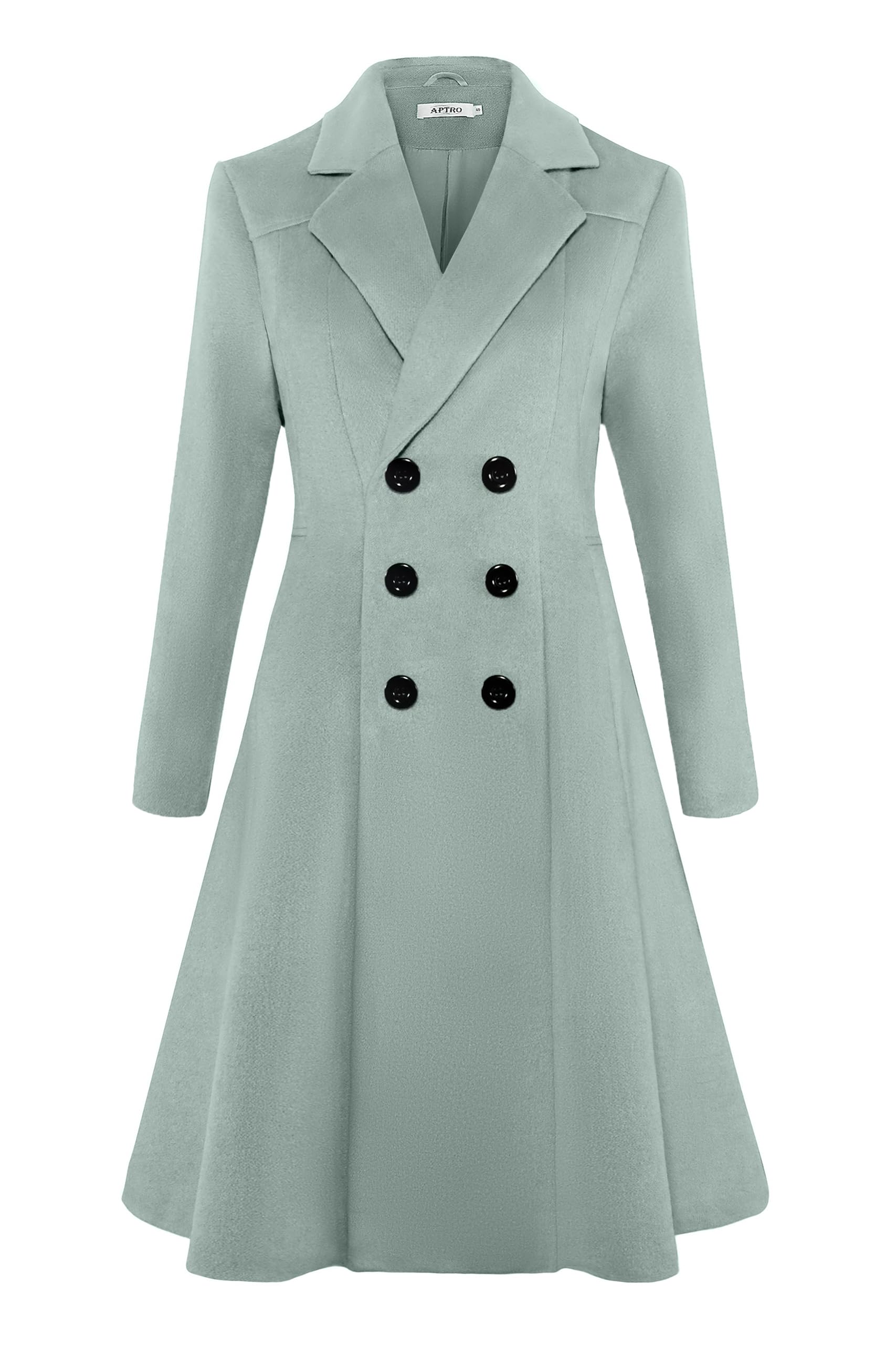 Snapklik.com : Womens Winter Long Wool Dress Coat Double Breasted ...