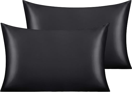 NTBAY 2 Pack Satin Standard Pillowcases for Hair and Skin, Luxurious ...