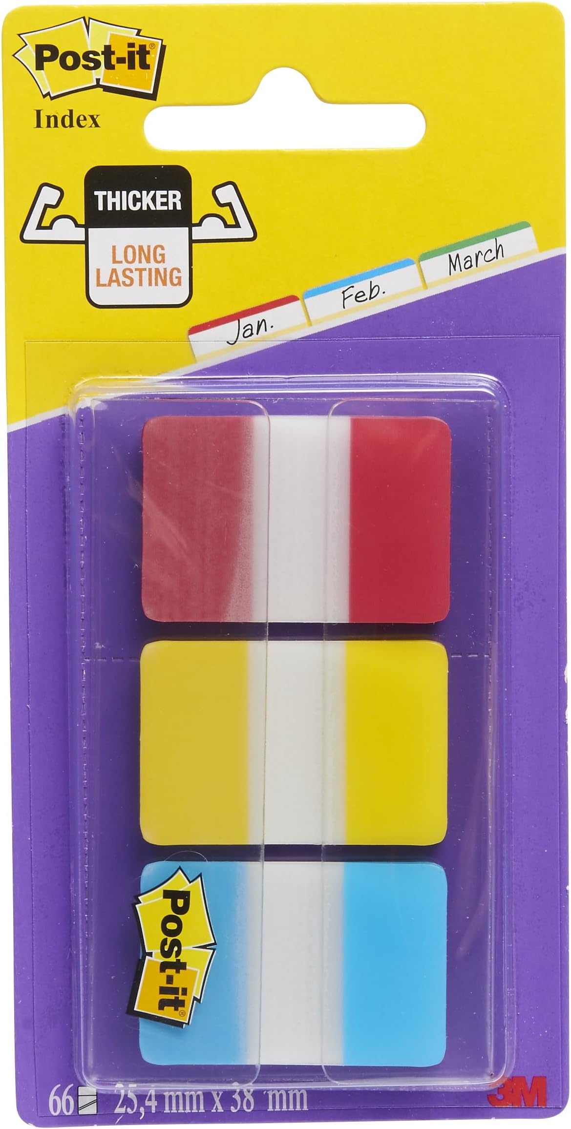 Post-It Index Small 4 Colours (35 of each) in a Clear Dispenser ...