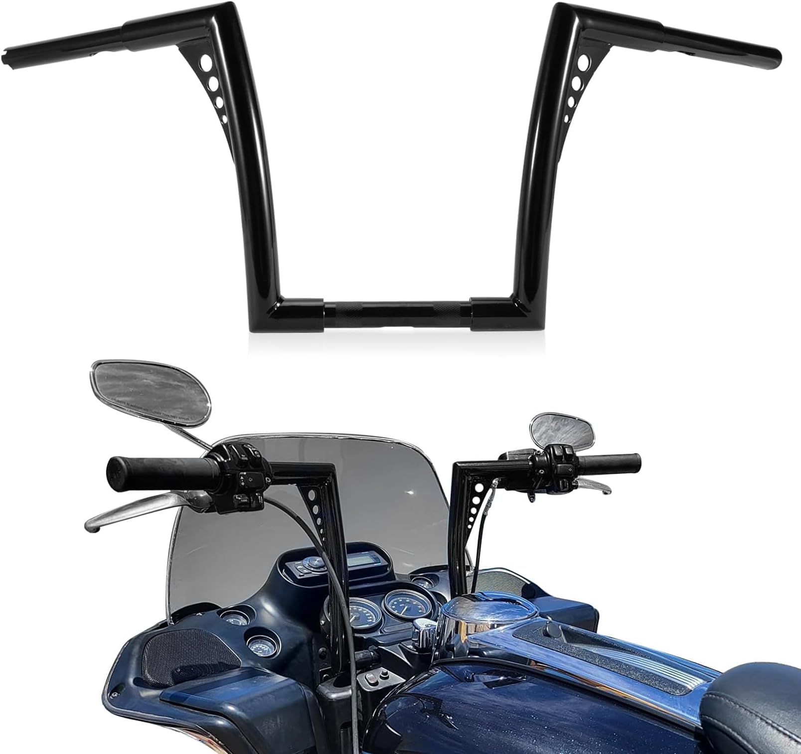 Amazon.com: Ape Hangers Motorcycle Handlebar Rise- Ohhmoto 1-1/4 ...