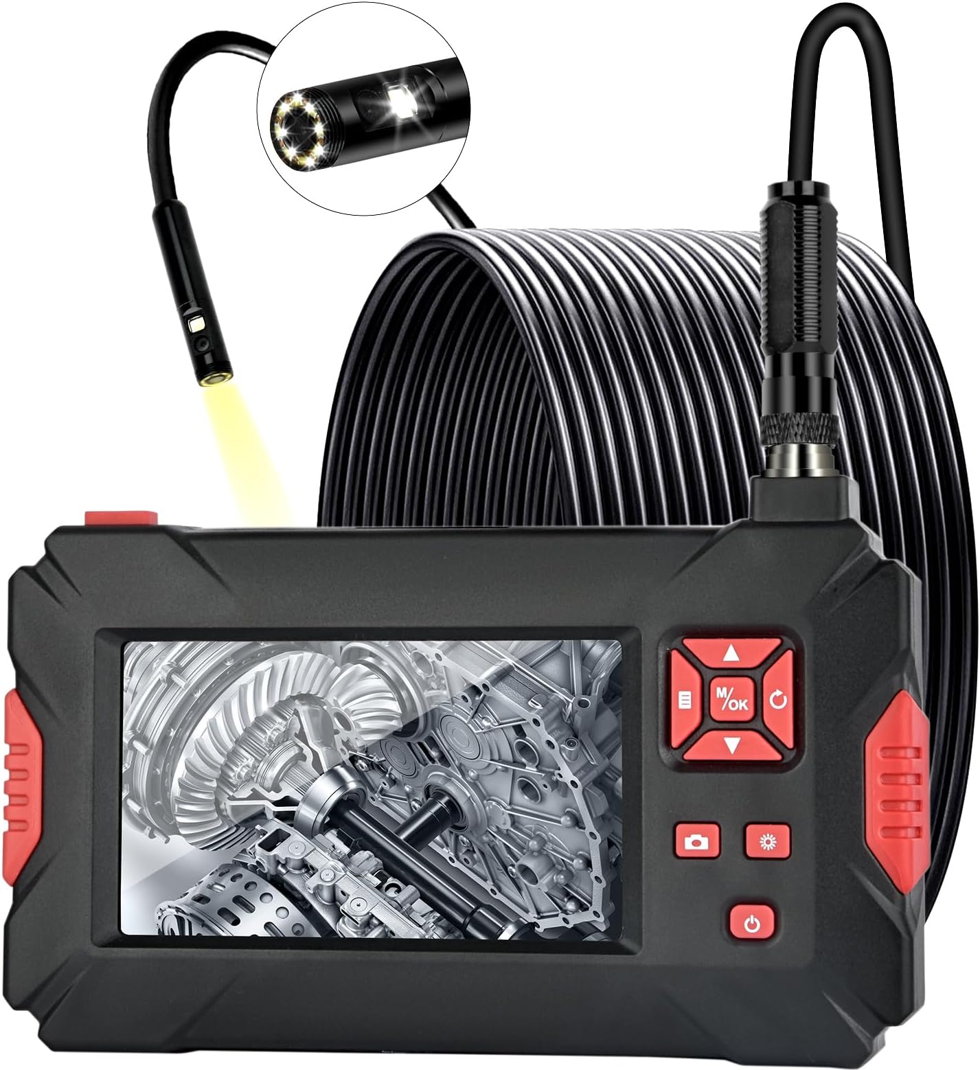 Dual Lens Endoscope Inspection Camera, 1080P HD Borescope Camera with ...