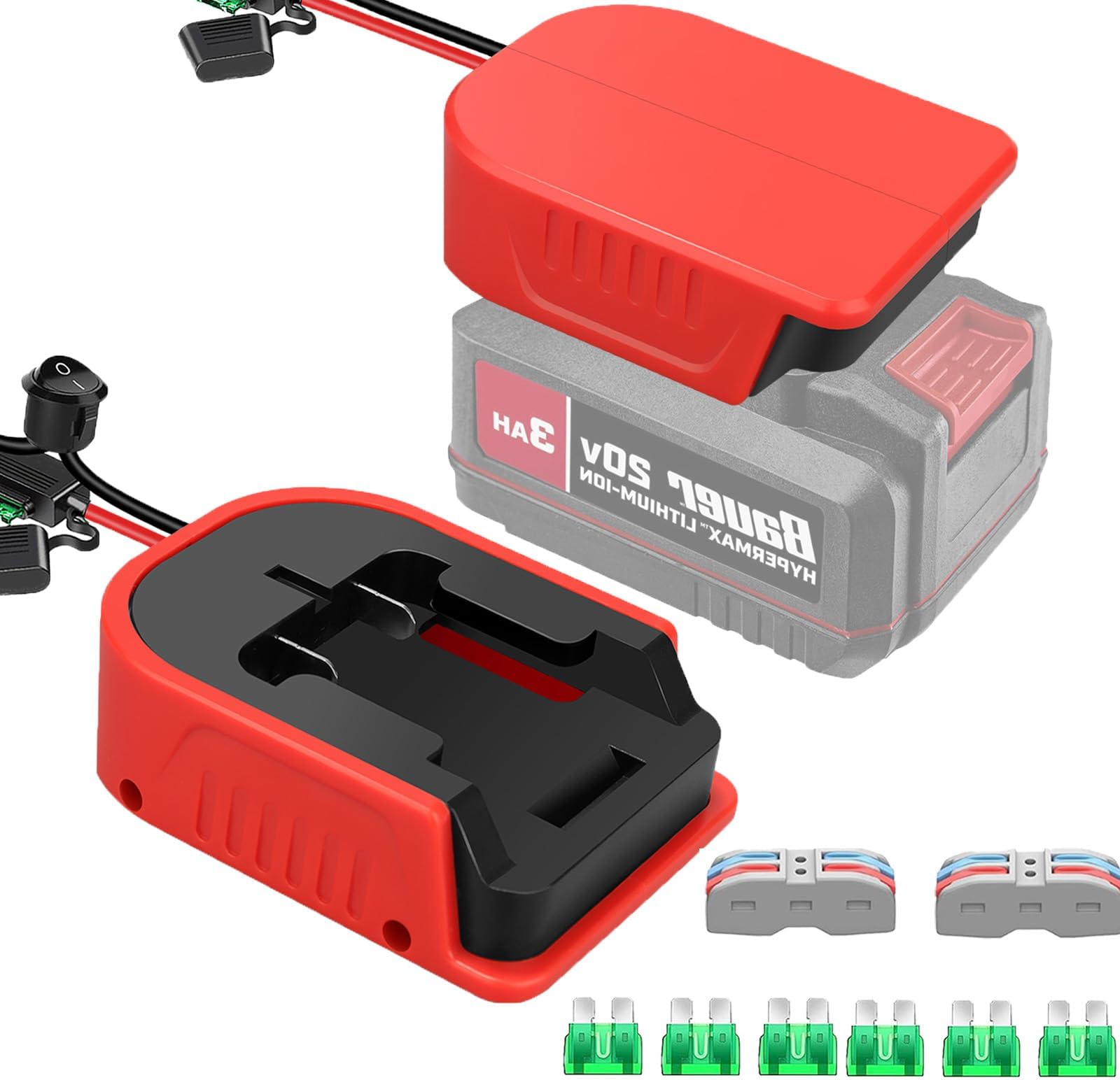 Amazon.com: 2 Packs Power Wheel Adapter for Dewalt 20V Battery Adapter ...