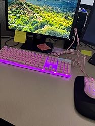 Amazon.com: Gaming Keyboard and Mouse Combo, K1 RGB LED Backlit ...