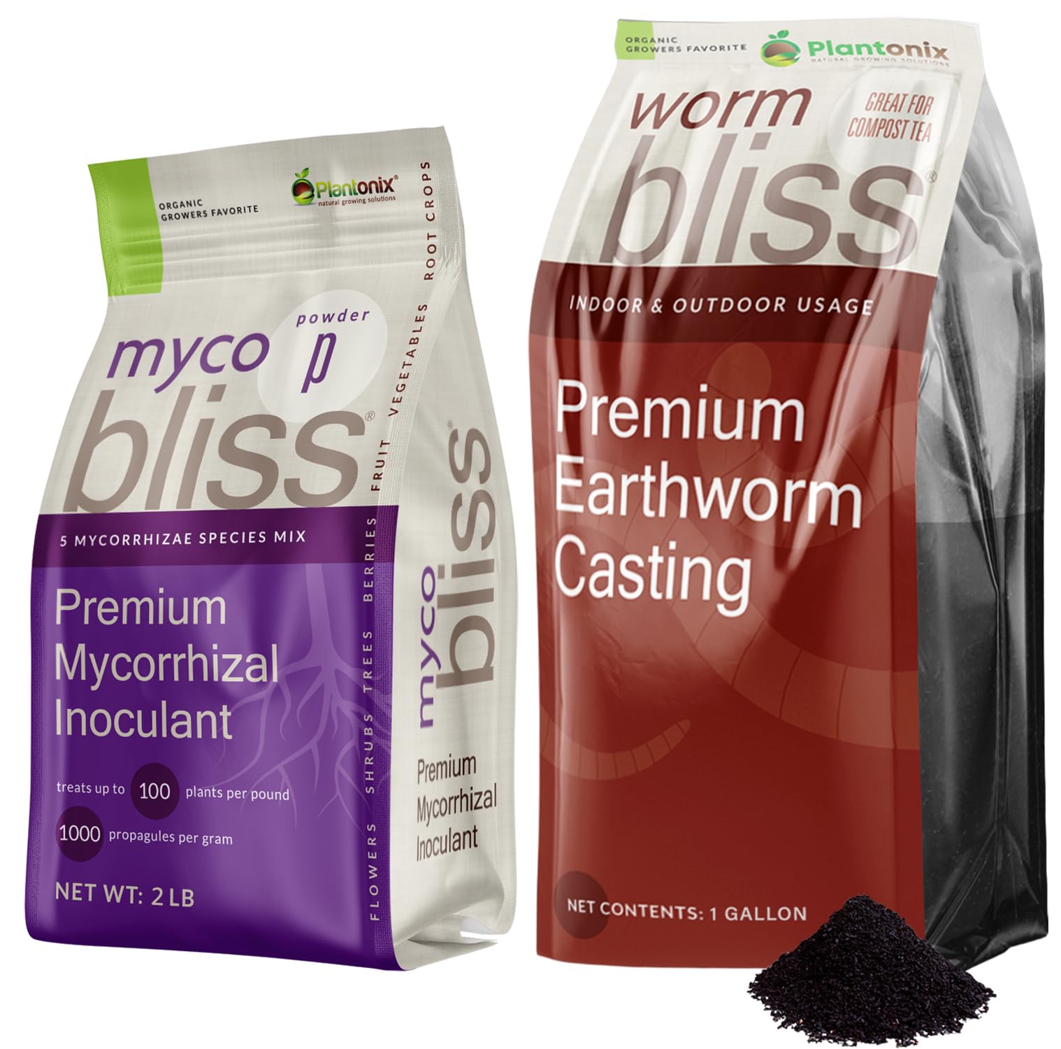 Amazon.com : Myco Bliss Powder (2lbs) + Worm Bliss (4 Qts) - Organic ...
