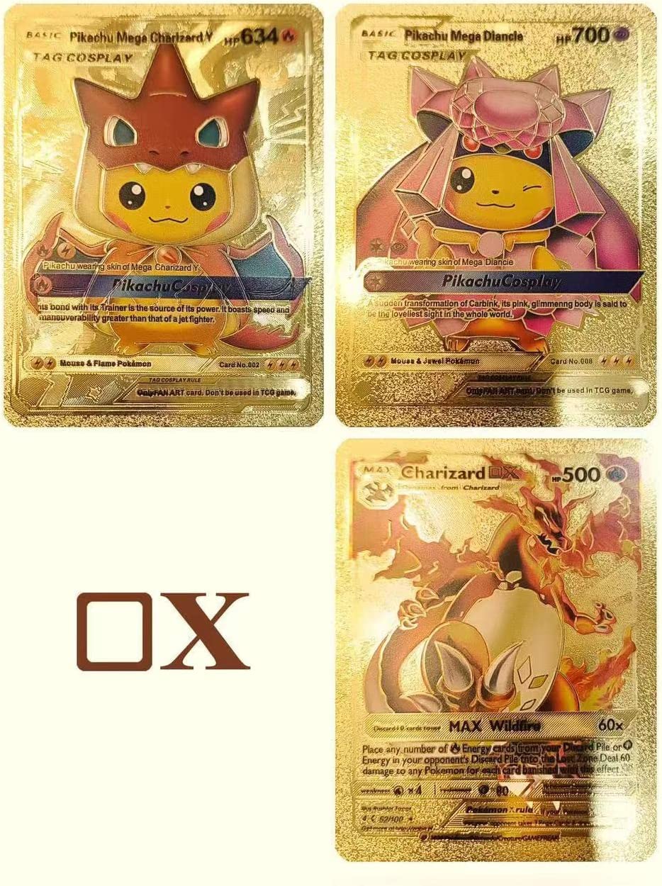 Buy 55-Pack Gold Foil Assorted Cards TCG Deck Box (Vmax Rares GX Rare ...