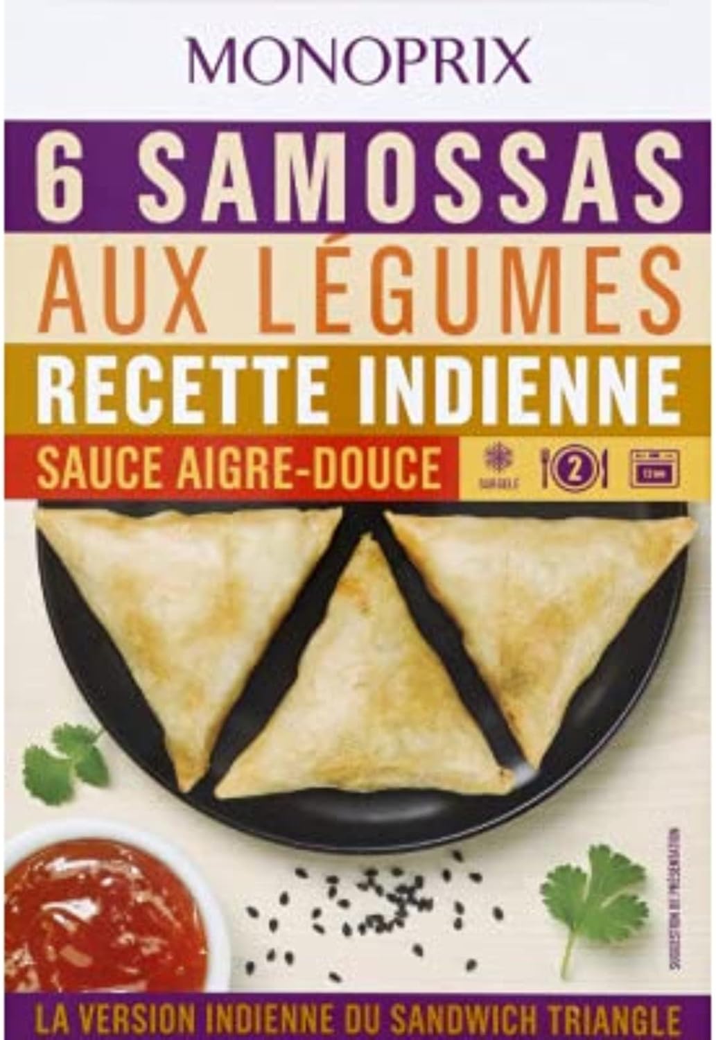 Monoprix Samossas aux legumes recette indienne sauce aigre-douce - La ...