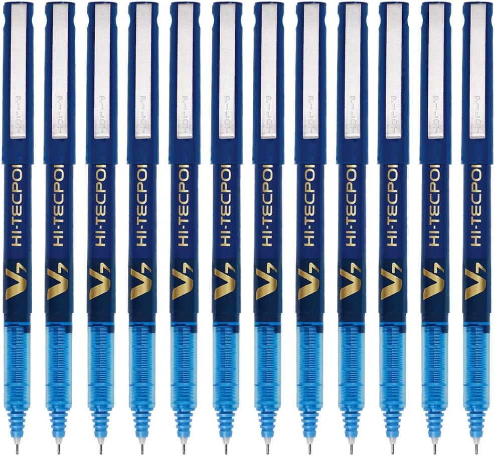 Pilot V7 Pen - Blue Body, Blue Ink, Pack of 12,9000019576 : Amazon.in ...