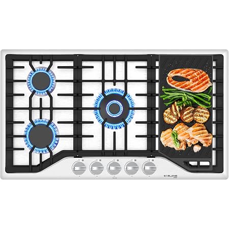 Amazon.com: Frigidaire FGGC3645QS 36" Gas Cooktop, Stainless Steel ...