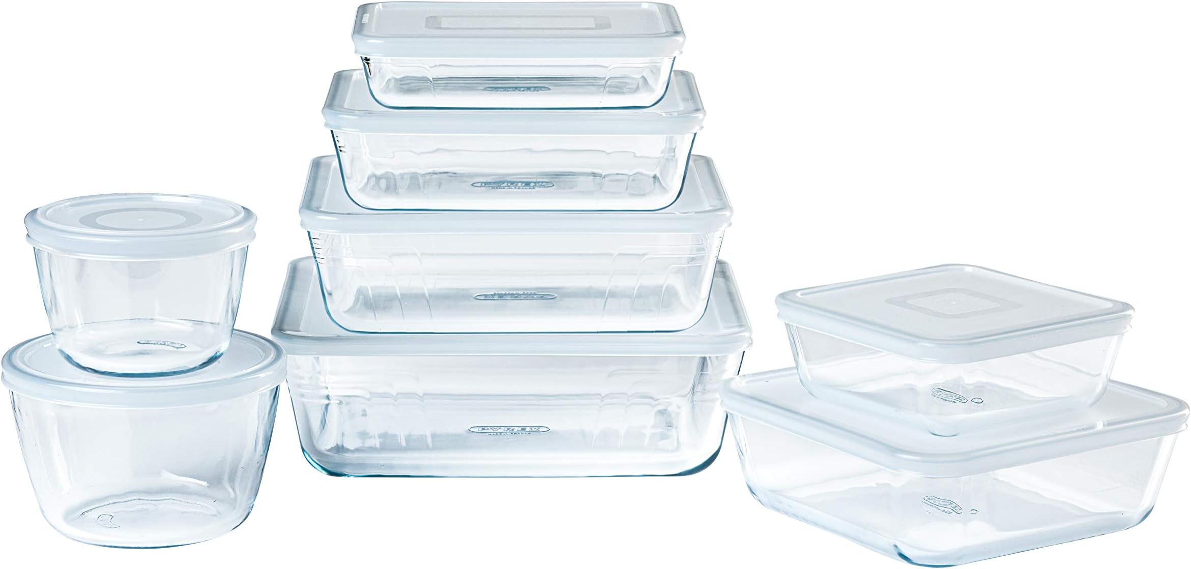 Pyrex Cook n Fresh - Rectangular Storage Dish with Mid Blue Plastic Lid ...