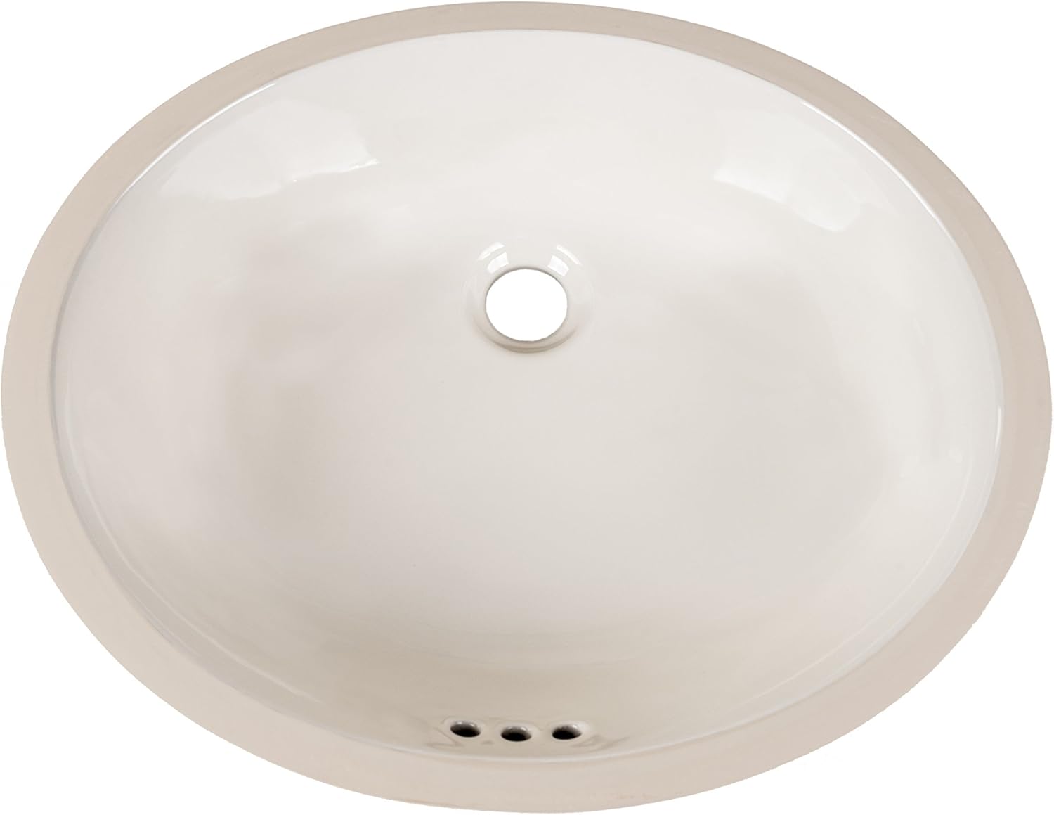 Ronbow 20" Oval Undermount Ceramic Bathroom Vanity Sink in Biscuit ...