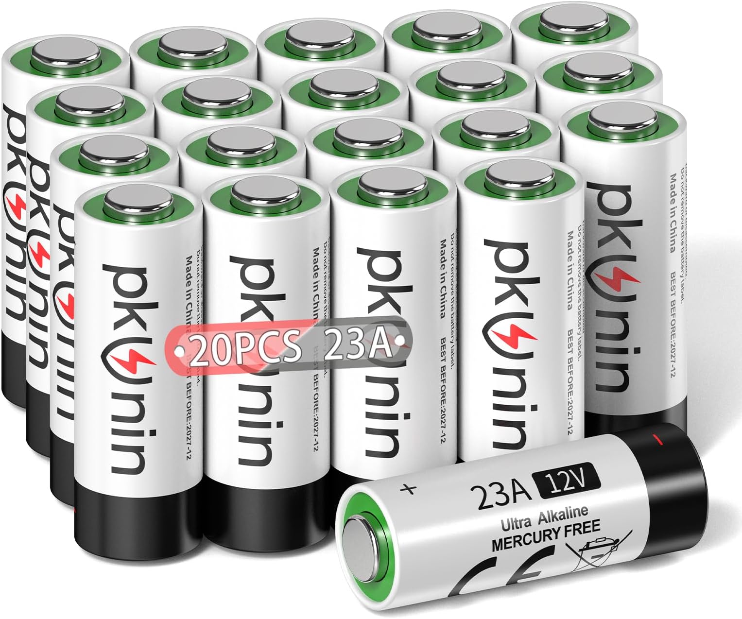 Amazon.com: A23 12V Alkaline 23-A replacement battery 23AE GP - 20 Pack ...