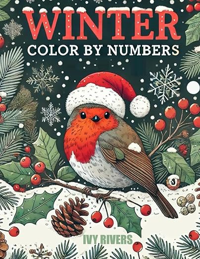 Amazon.com: Winter Color By Number Large Print Coloring Book: Color By ...