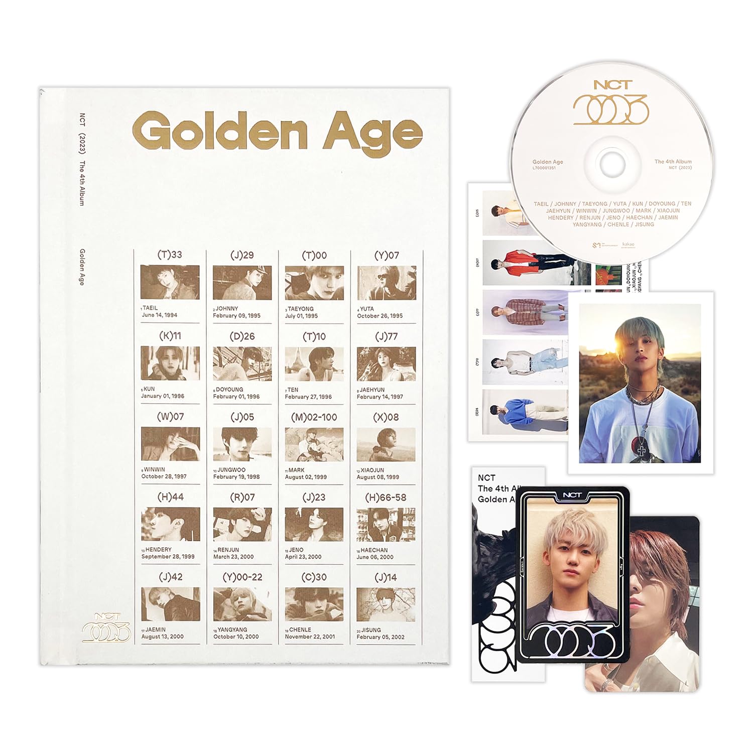 NCT - 4th Album [Golden Age] (Archiving Ver.) Photo Book + CD-R + Bookmark + Sticker + Yearbook ...