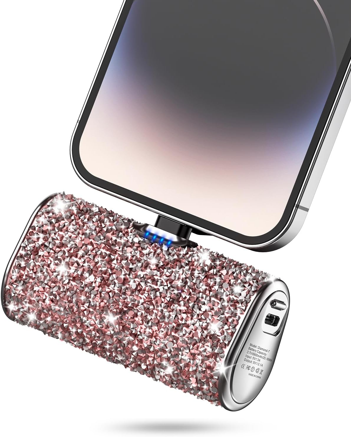 Amazon.com: Bling Small Portable Charger, Power Bank, 6800mAh Ultra ...
