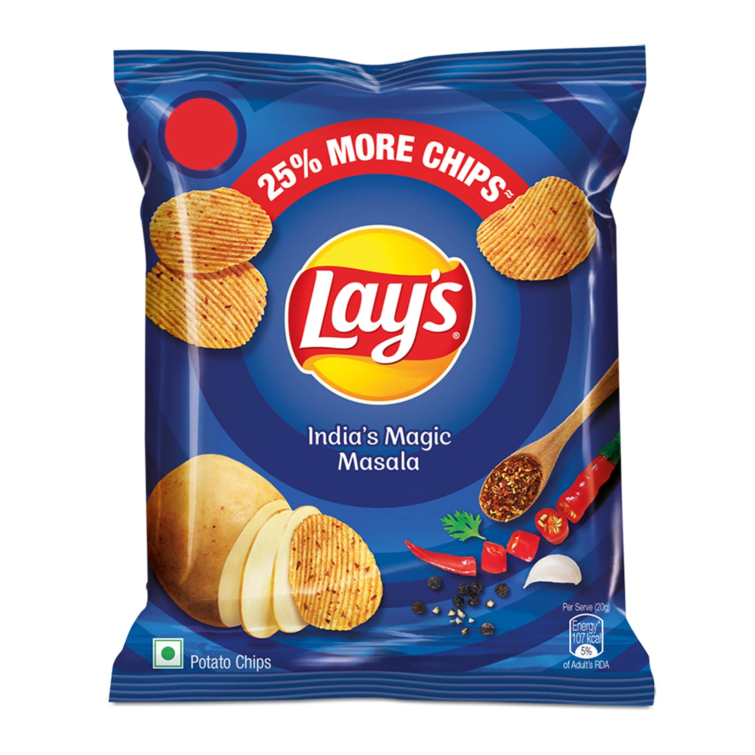 Lay's Potato Chips - Magic Masala, 37.5g/26.5g/30.5g Pouch : Amazon.in ...