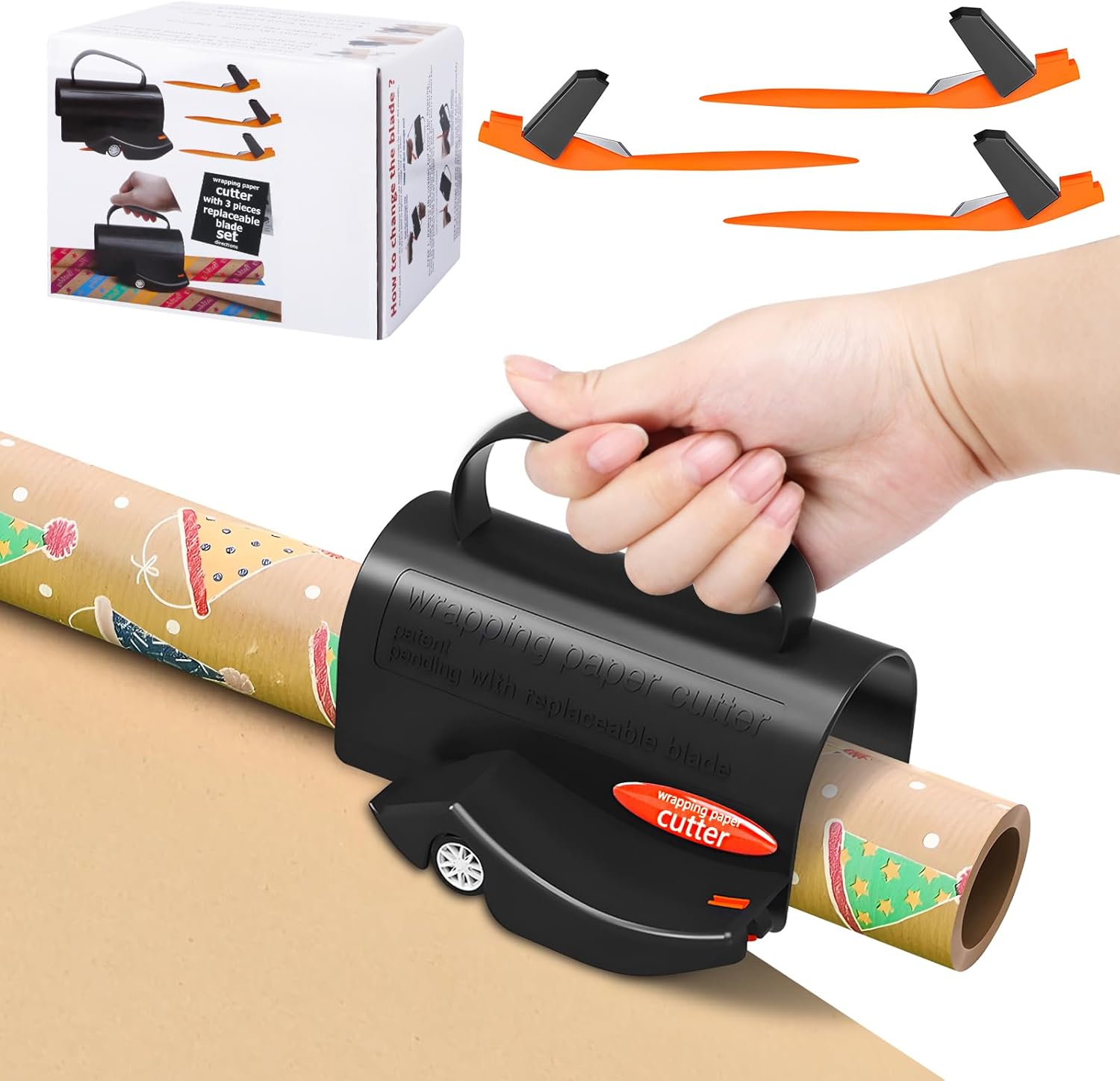 Amazon.com : Wrapping Paper Roll Cutter 1pc Gift Wrap Cutter Tool with ...